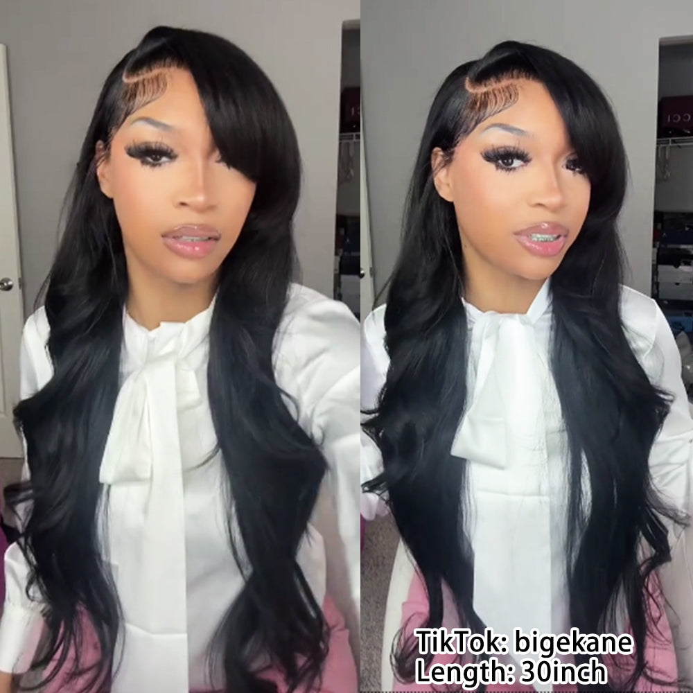 #1 Jet Black Body Wave /Loose Deep 7x6/13x6 FULL Lace Frontal Human ...