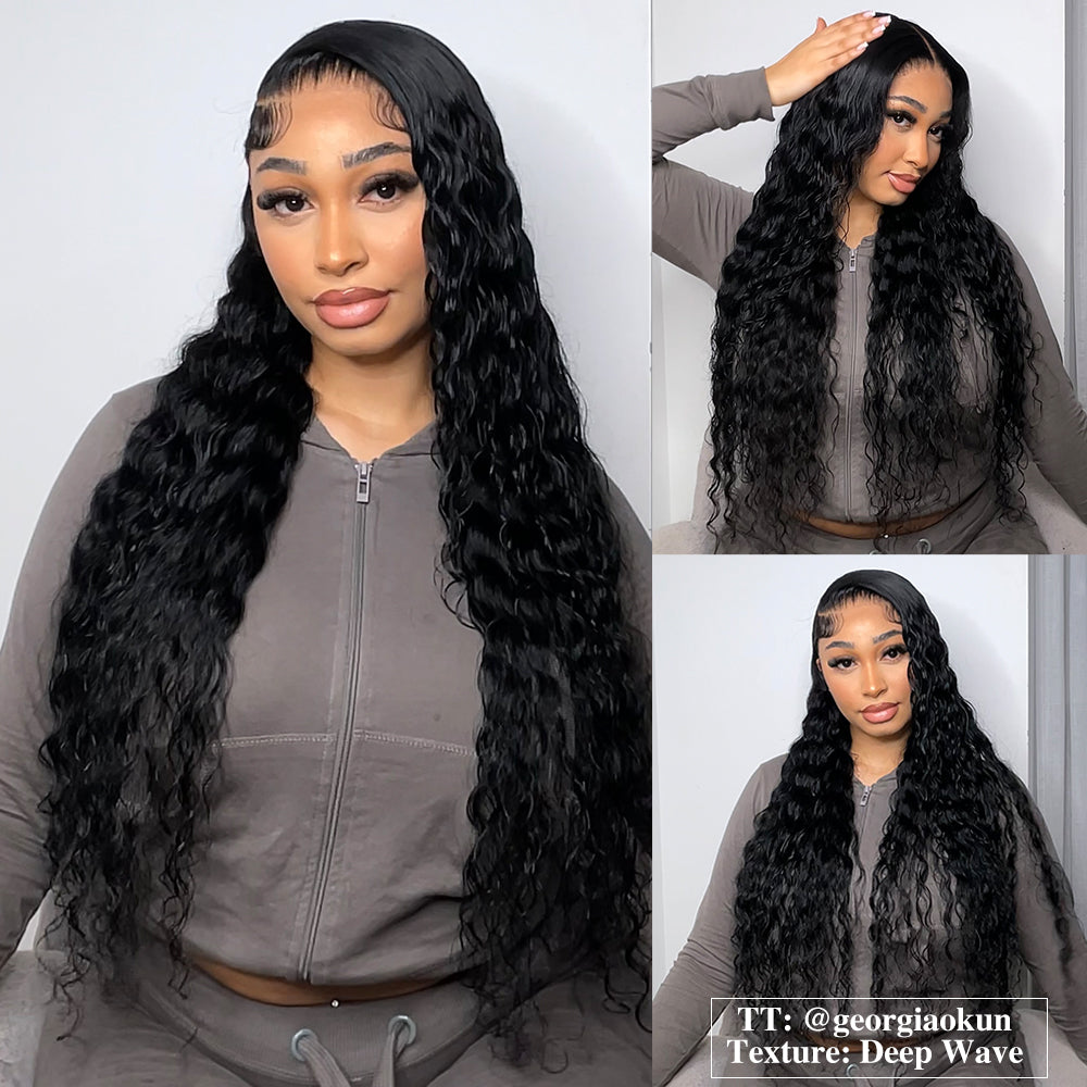 #1 Jet Black Body Wave /Loose Deep 7x6/13x6 FULL Lace Frontal Human ...