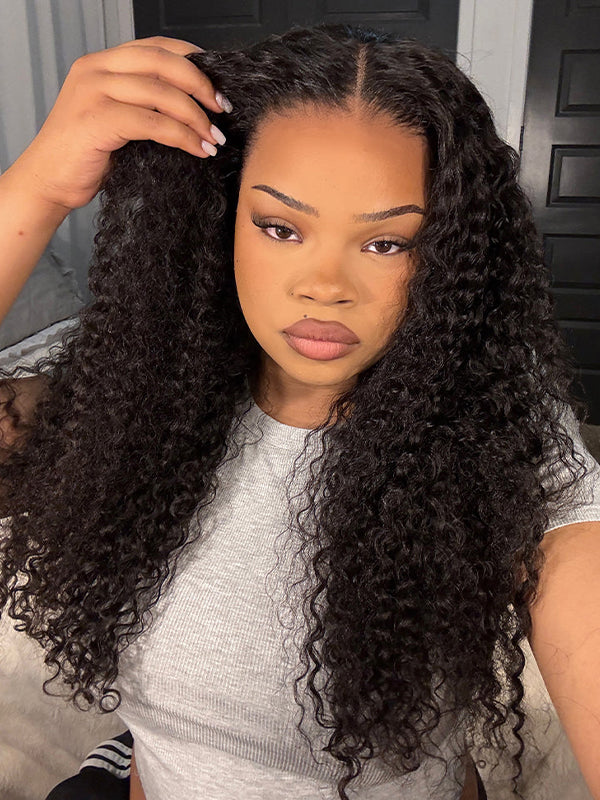 Wear & Go Glueless Curly Wave 7x5/13x6 Lace Wig Human Hair Wigs ...